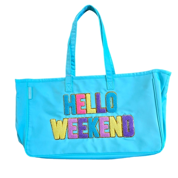 Simply Southern | Bags | Nwt Simply Southern Hello Weekend Aqua ...